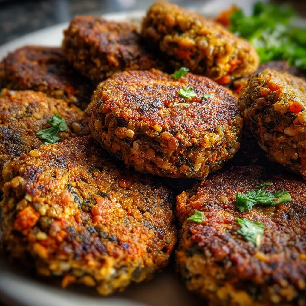 Mini Lentil and Veggie Patties - Red Recipe