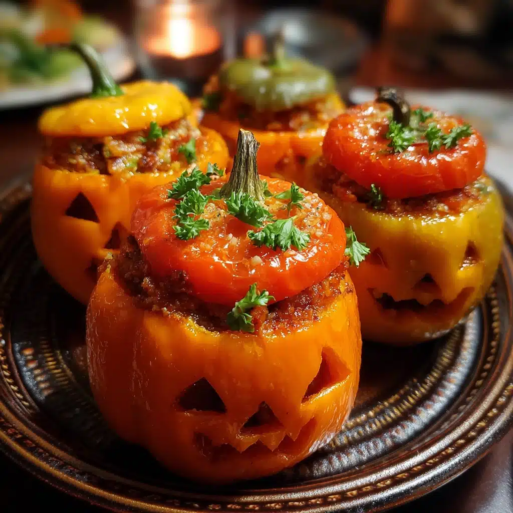Jack-O’-Lantern Stuffed Veggies - Red Recipe