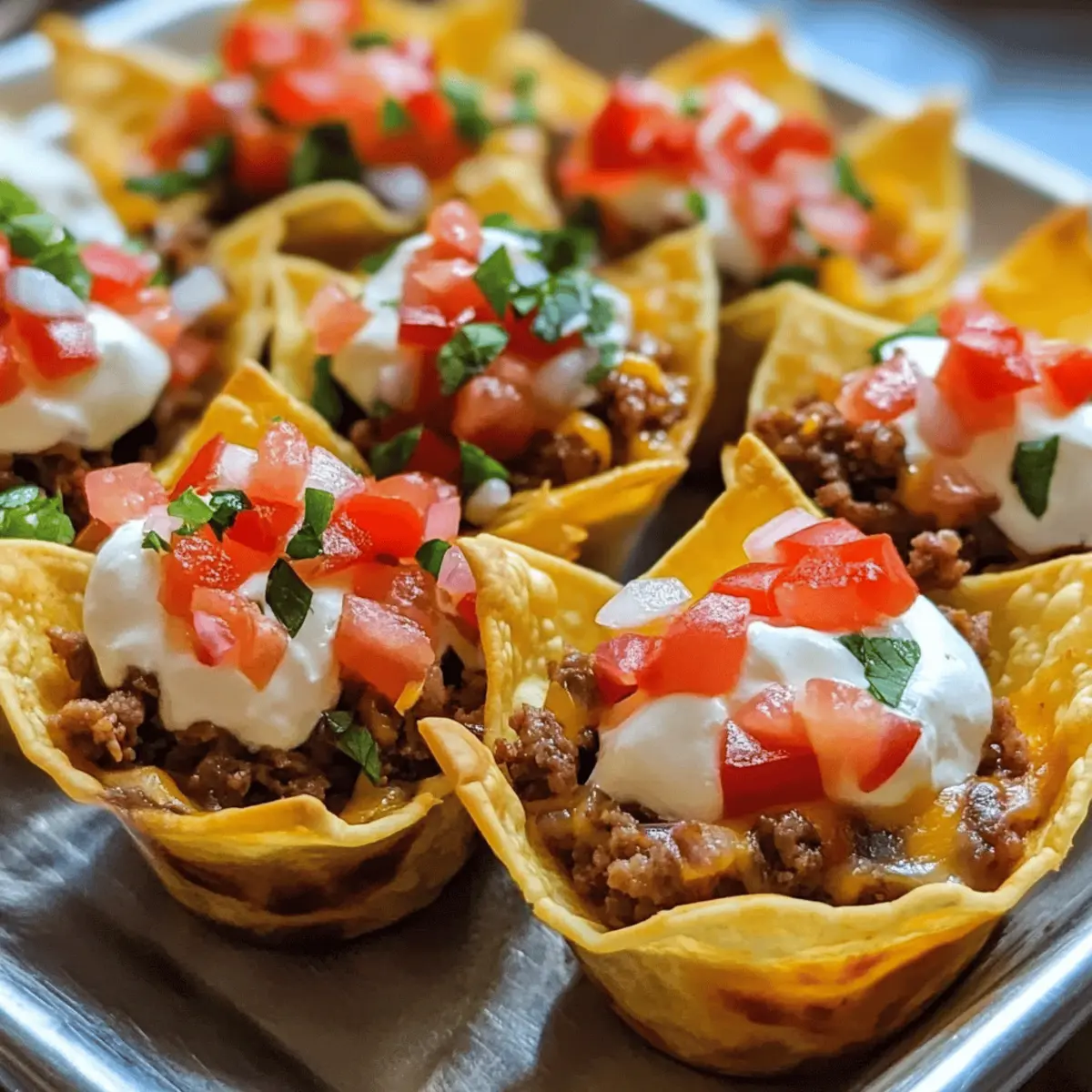 Easy Mini Loaded Nacho Cups: Irresistible Delicious Crispy Snacks