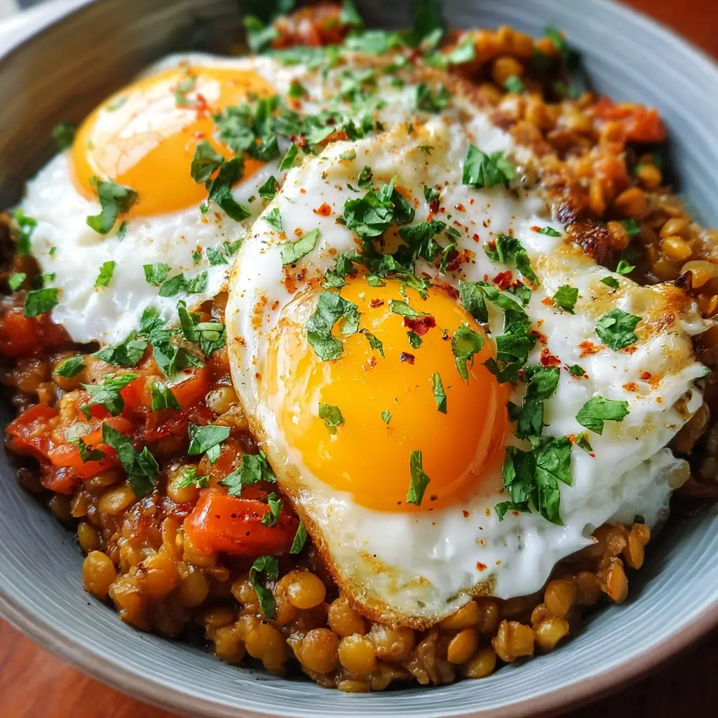 Savory Lentil Breakfast Bowl - Red Recipe