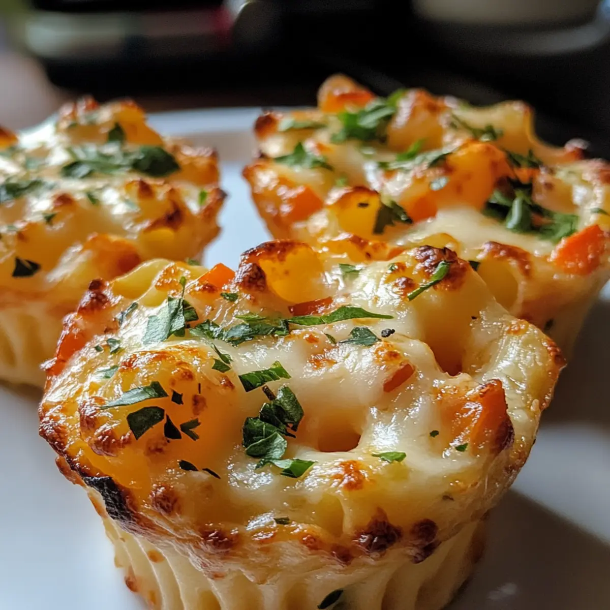 Irresistible Cheesy Veggie Pasta Cups: Creamy Veggie Treats