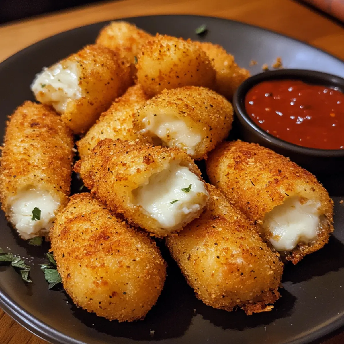 Easy Guilt-Free Baked Mozzarella Stick Bites: Crispy Gooey Snacks