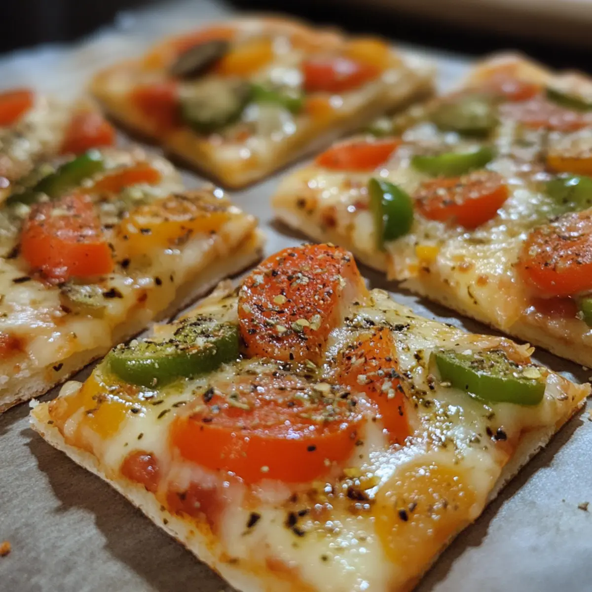 Easy Mini Veggie Pizza Slices Loaded with Fresh Flavor